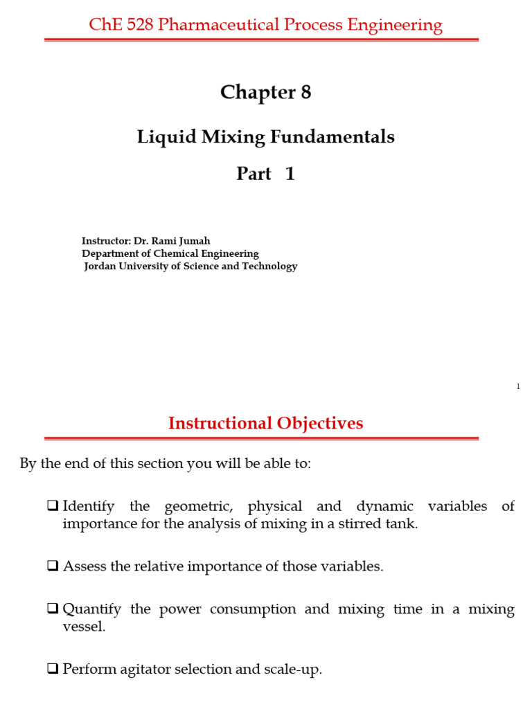 Chapter-7-Liquid-Mixing-Fundamentals-Part-1 | PDF