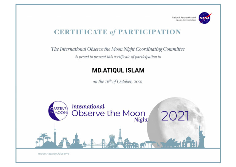 NASA Certificate 1 | PDF