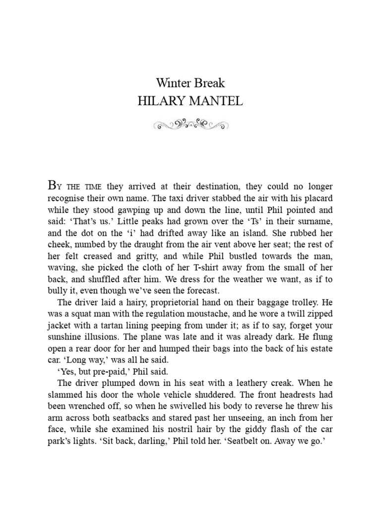 Winter Break - HIlary Mantel | PDF