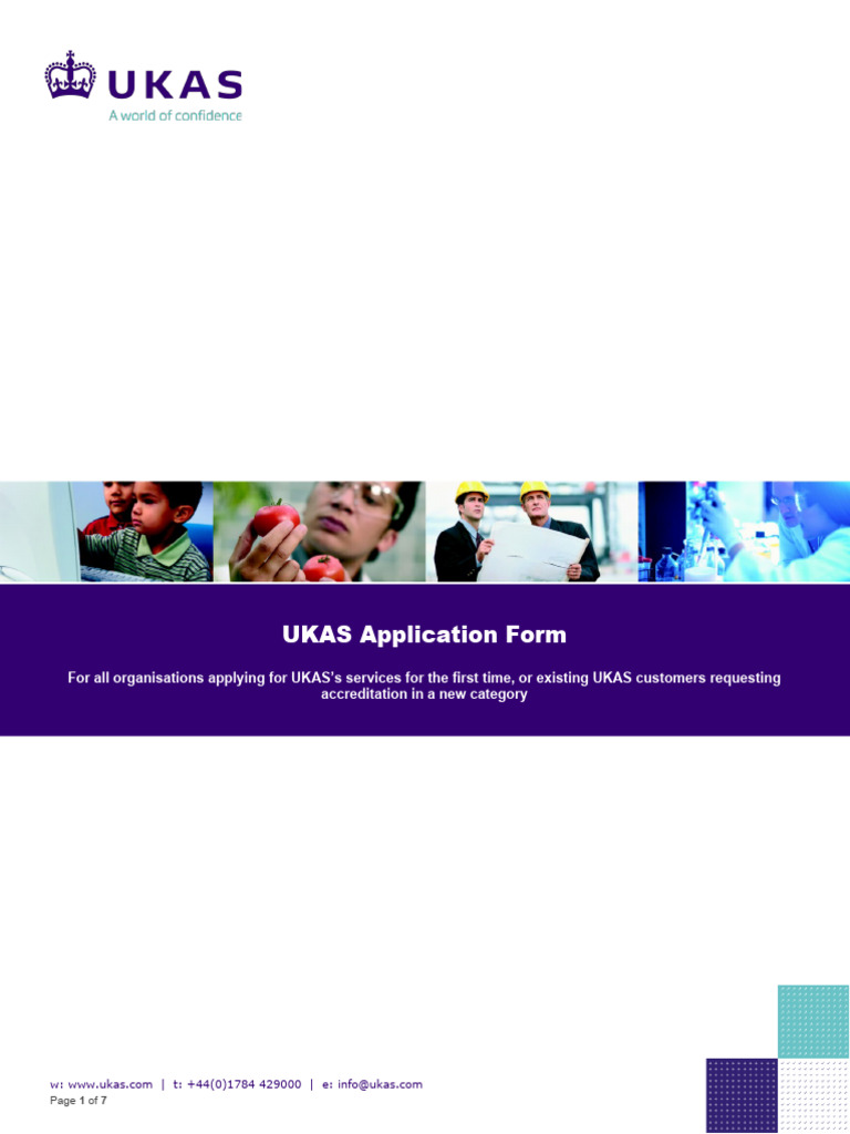 UKAS Accreditation Application | PDF