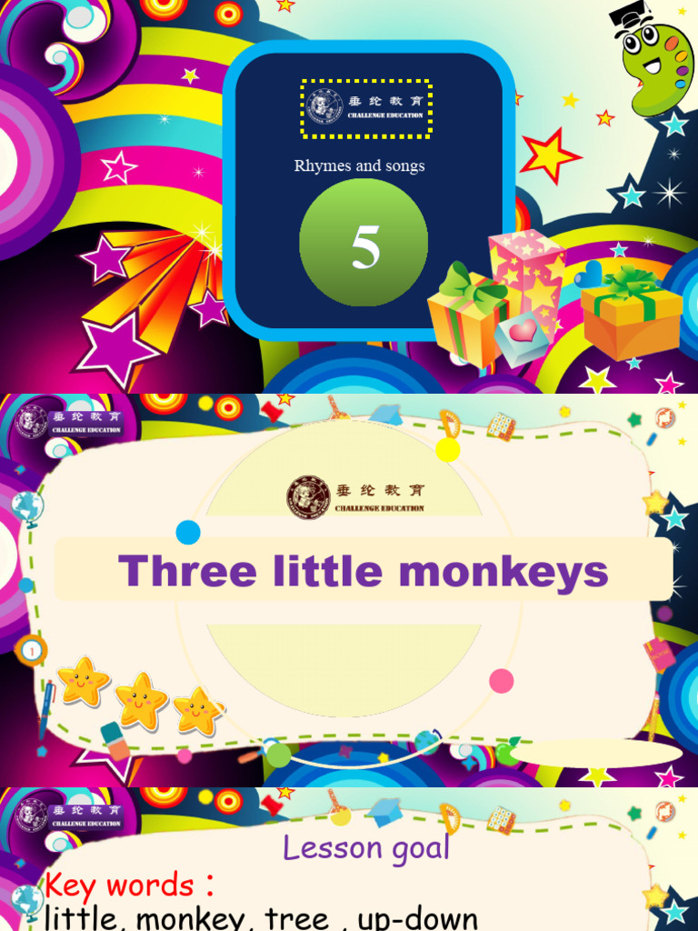 Three Little Monkeys PPT V2-20200318-QDD | PDF | Language Arts & Discipline