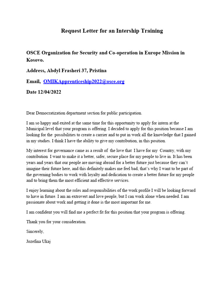 Letter For Osce | PDF