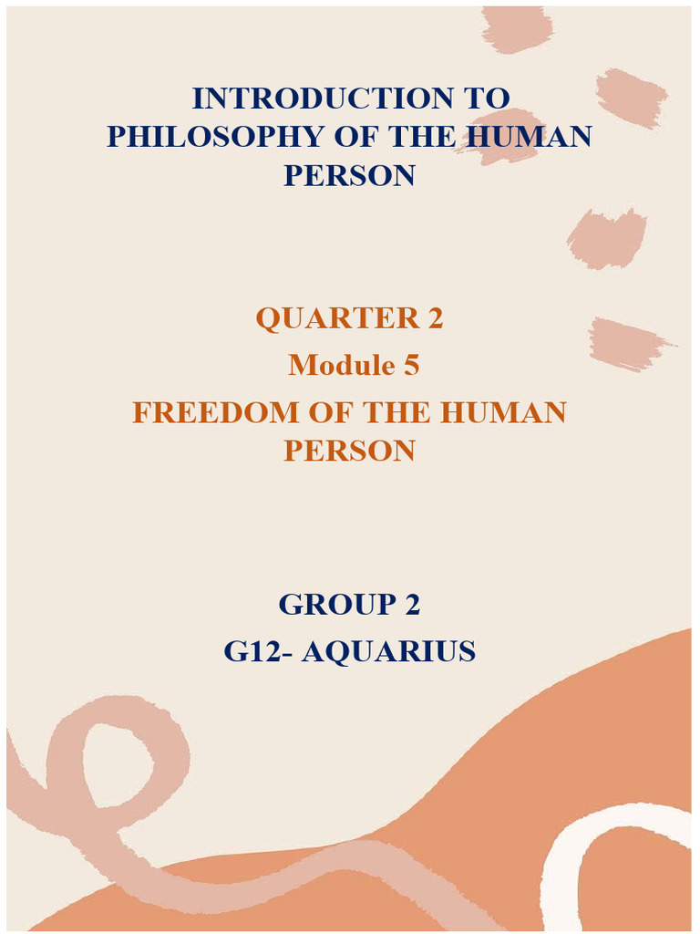 Introduction to Philosophy of the Human Person | PDF