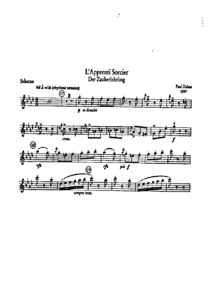 P. Dukas - L'apprendista Stregone (Glockenspiel) | PDF