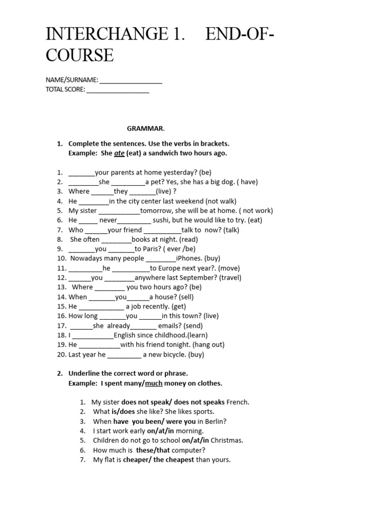 Interchange 1.b | PDF | Linguistics