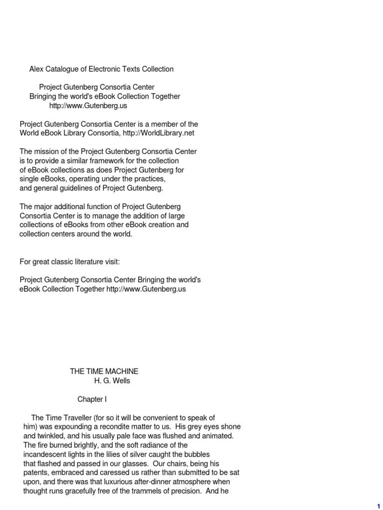 Wells-Time Machine | PDF | Dimension