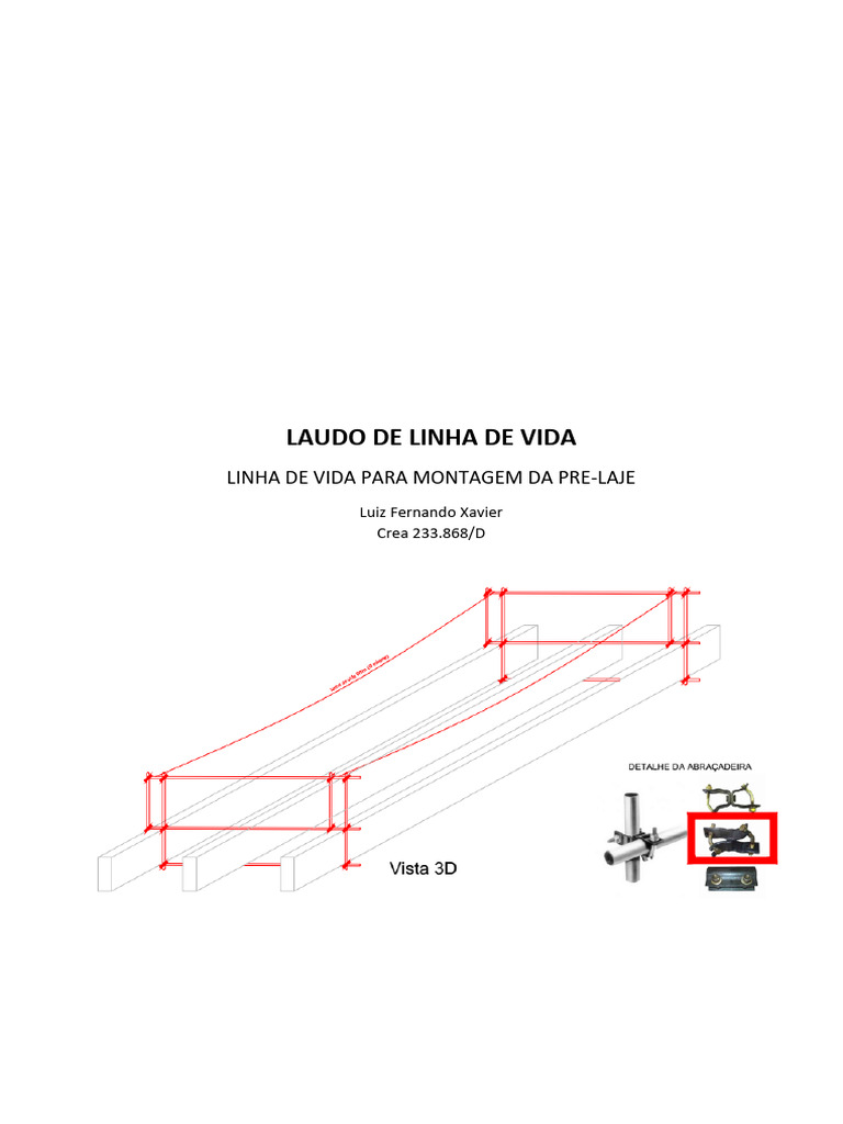 Memoria de Calculo Linha de Vida Rev04 | PDF | Flambagem | Flexão (Física)