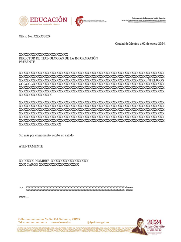 DGETI Membretada 2024 | PDF