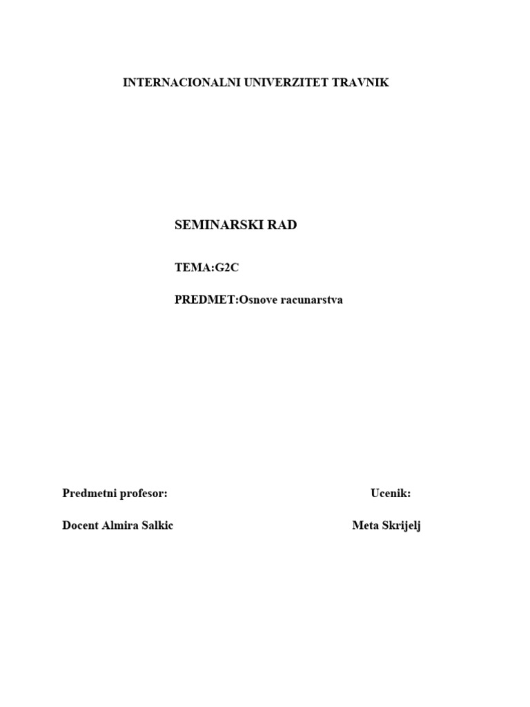 Seminarski Rad | PDF