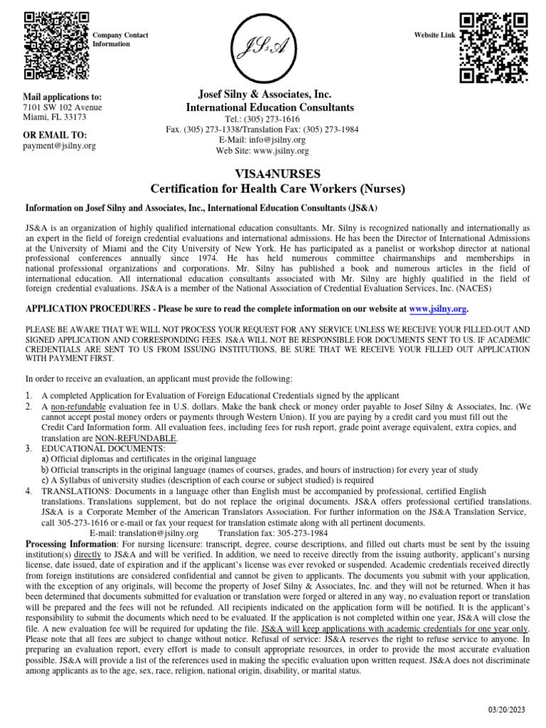 Josef Silny Evaluation Application Guide | PDF | Test Of English As A ...