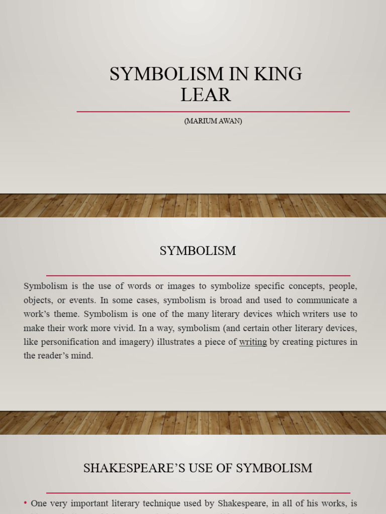 Symbolism in King Lear Explained | PDF | King Lear