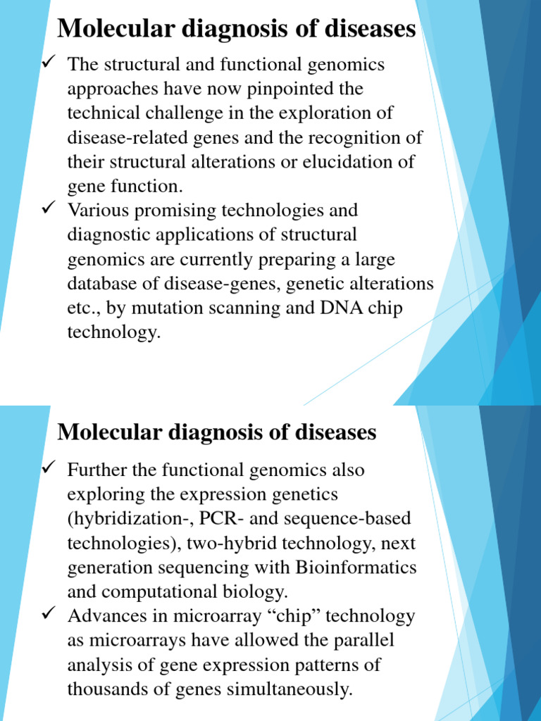 Molecular Diagnosis of Diseases and Parental Testing | PDF | Molecular ...