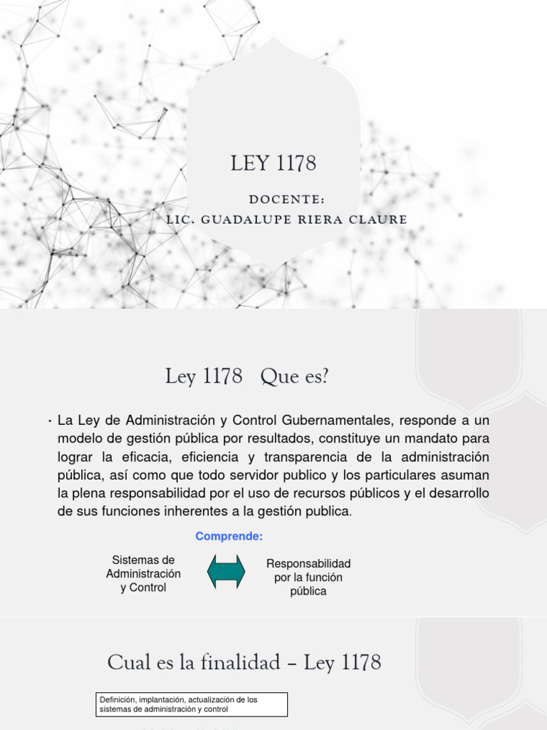 Tema 7 Ley 1178 | PDF | Contabilidad | Auditoría