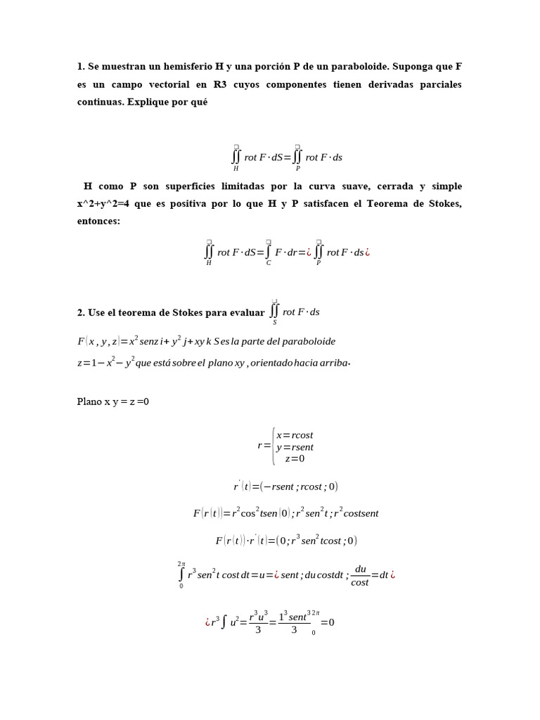 Ejercicios 16.8 11-15 | PDF | Integral | Geometría euclidiana