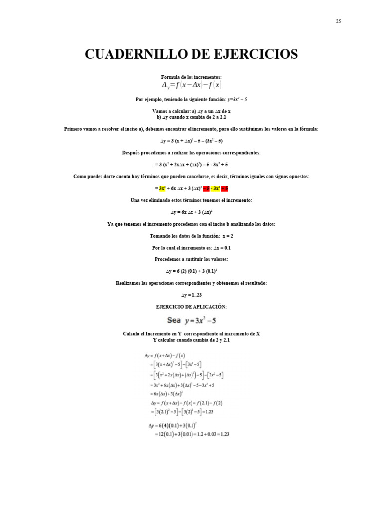 Ejercicio 1 Incrementos | PDF