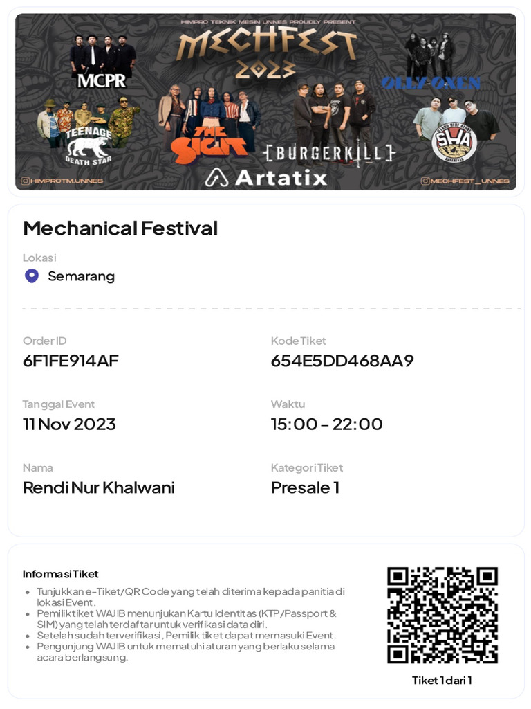 E-Tiket Event Mechanical Festival | PDF E-Tiket Event Mechanical Festival | PDF