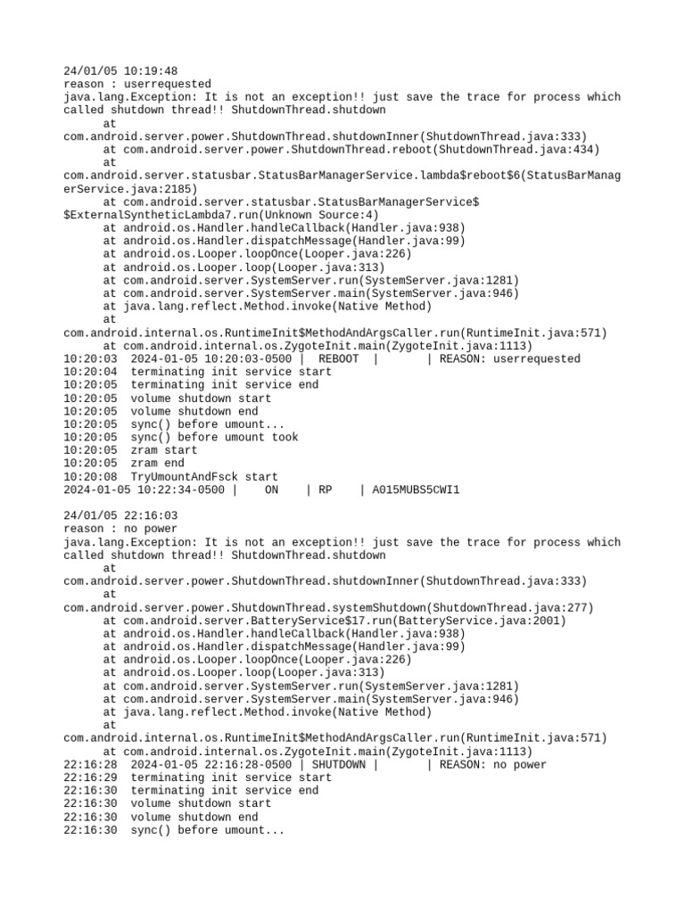 Power Off Reset Reason Backup | PDF | Java (Programming Language) | System Software