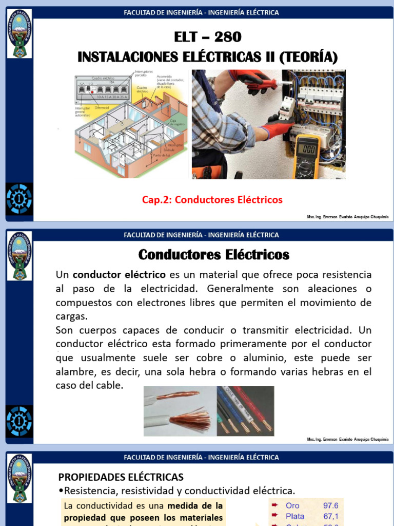 Conductores Electricos | Descargar gratis PDF | Conductor electrico | Aislador (Electricidad)
