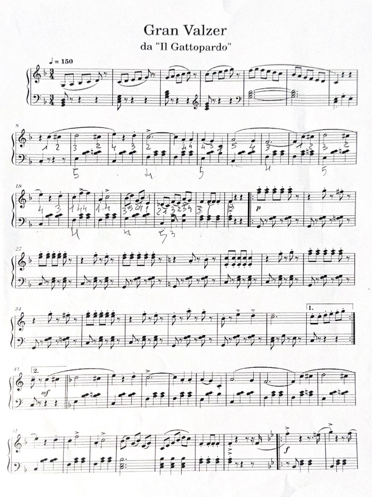 Gran Valzer (Da Il Gattopardo) | PDF