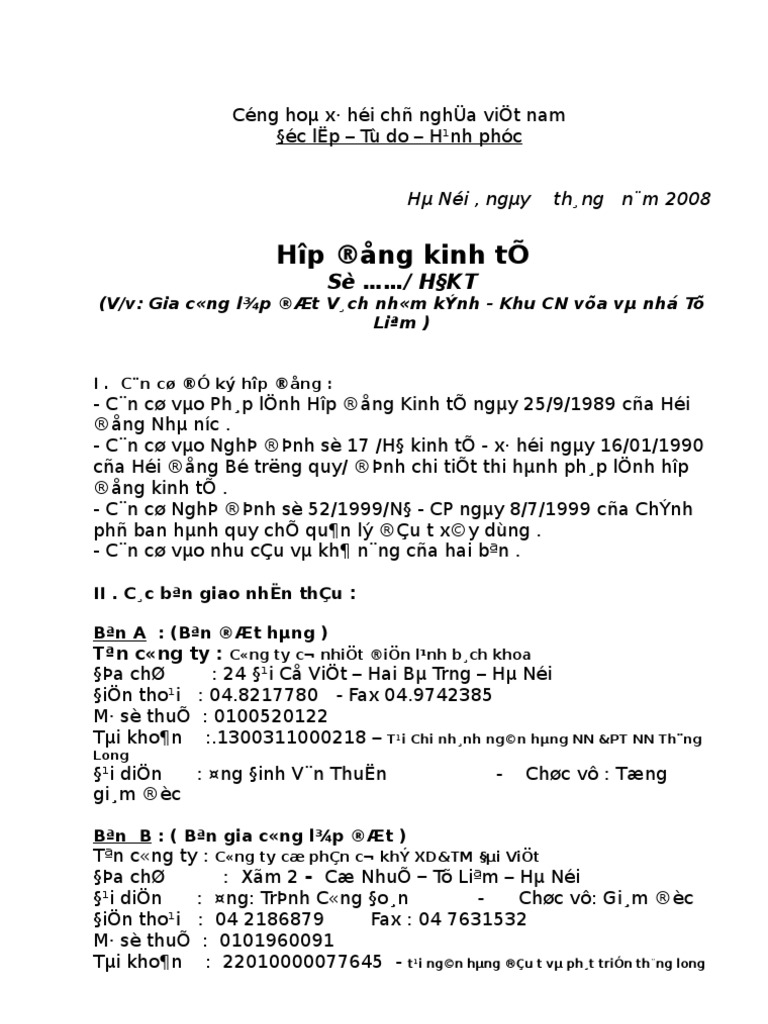 Hop Dong | PDF