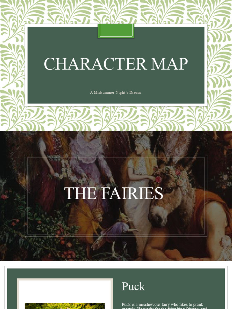 character map | PDF | A Midsummer Night's Dream | Fairies