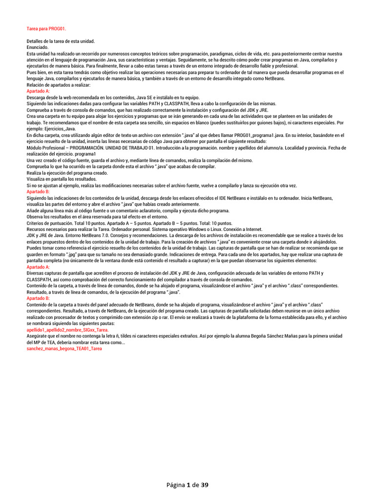 Ejercicos en Java | PDF | Java (lenguaje de programación) | Constructor (Programación Orientada ...