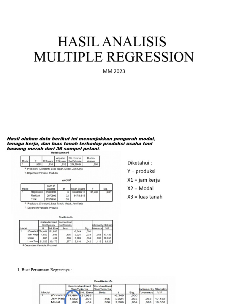 Membaca Hasil Regresi | PDF