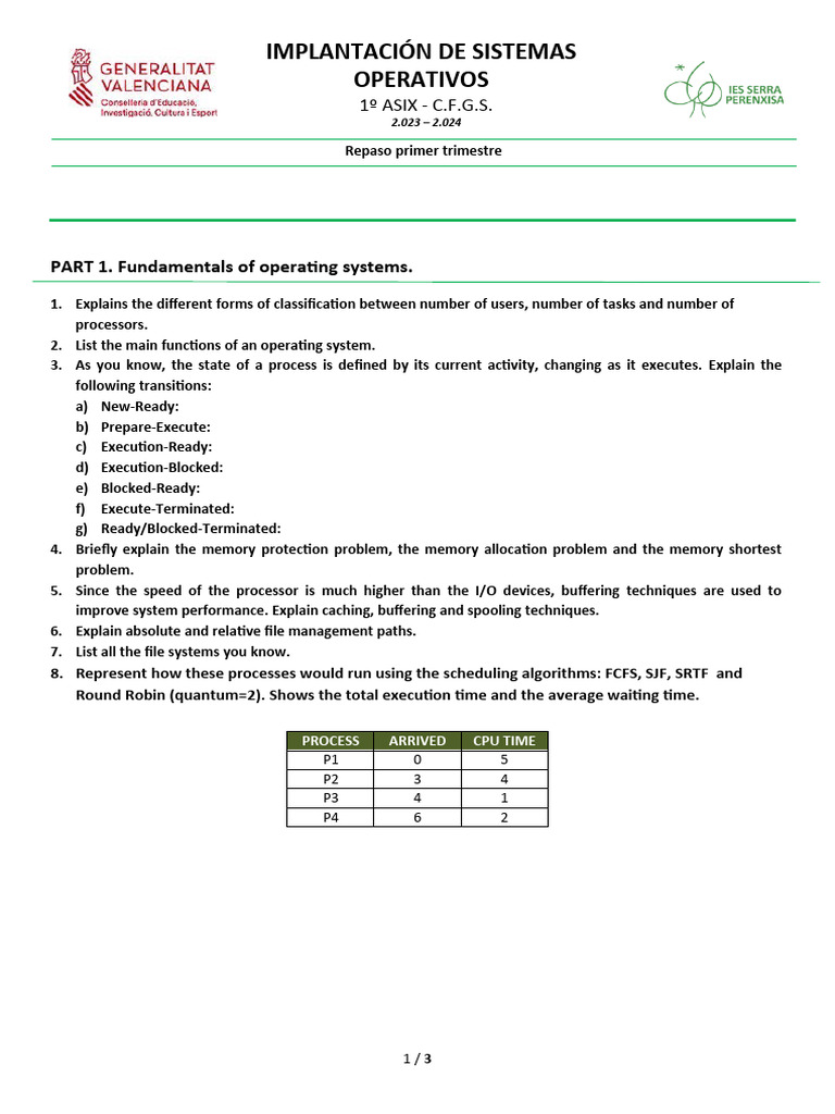 ISO-First Trimester - Extra | PDF | Operating System | Central Processing Unit