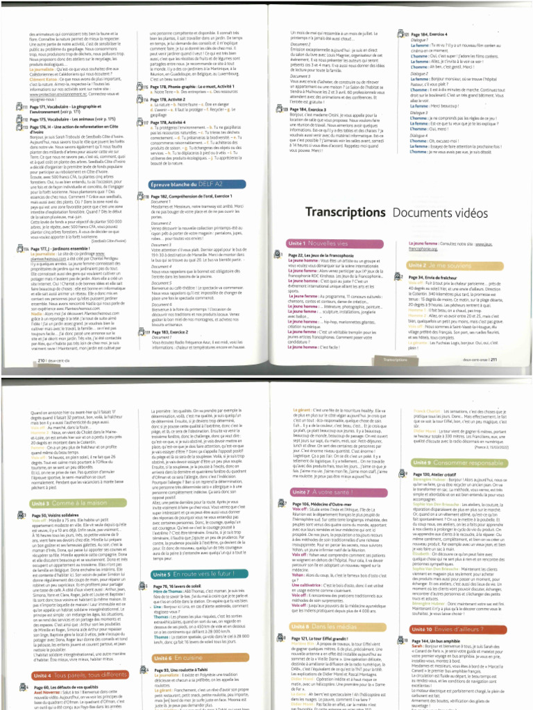 Edito A2 (2e) Transcription Videos 1-12 | PDF