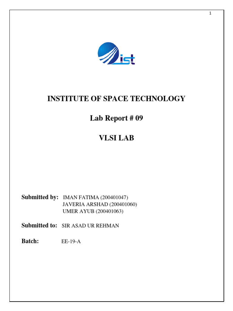 Vlsi Lab 9 Pdf Hardware Description Language Digital Electronics