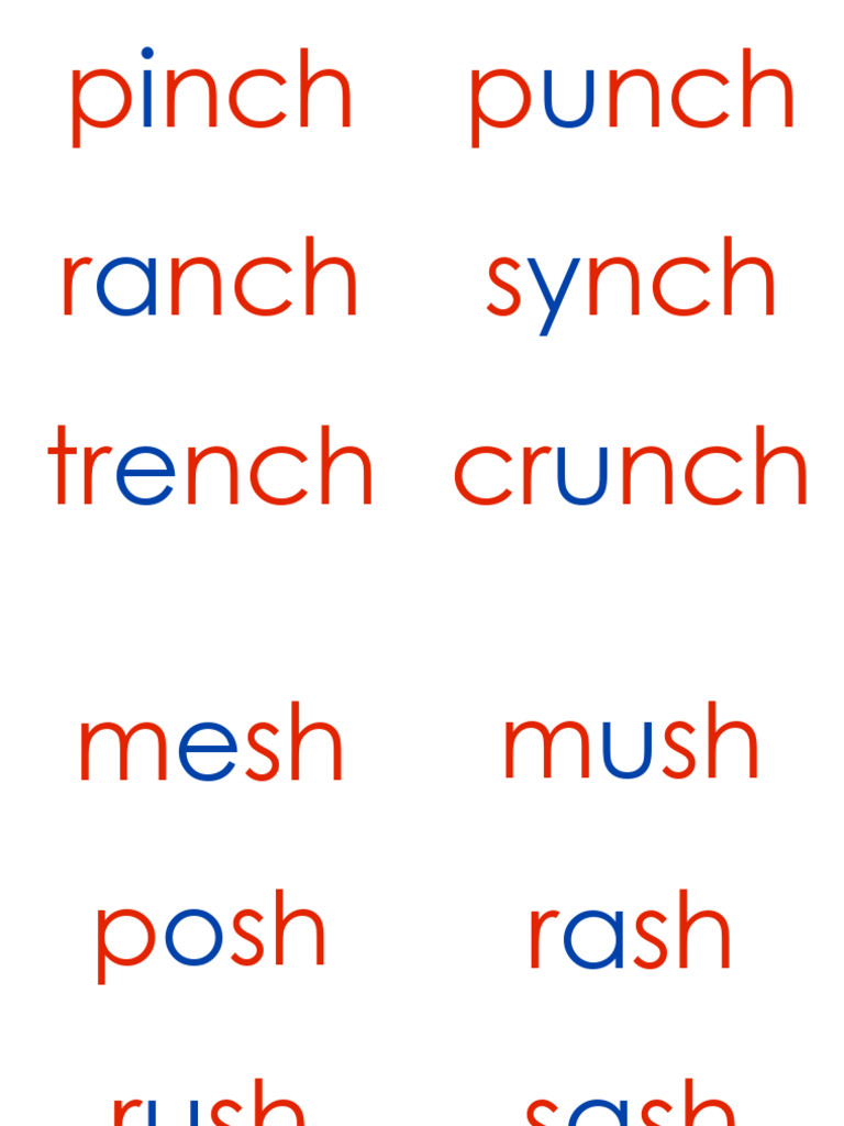 Blue Reading Large Word Cards | PDF