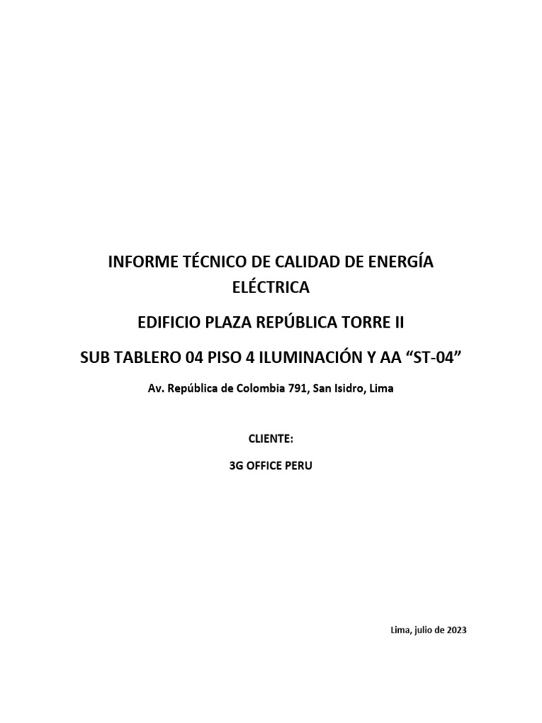 Informe de Medición de Parámetros Eléctricos | PDF | Energia electrica | Medición