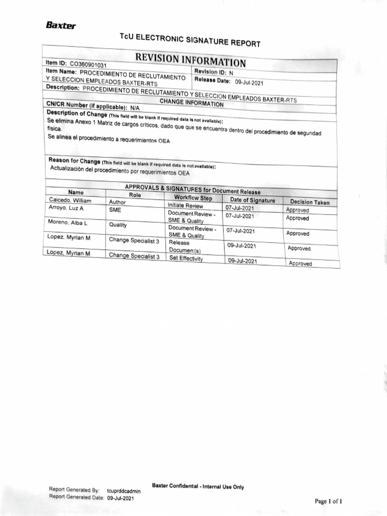 Reclutamiento y Selección Baxter | PDF | Especialidades Medicas | Medicina