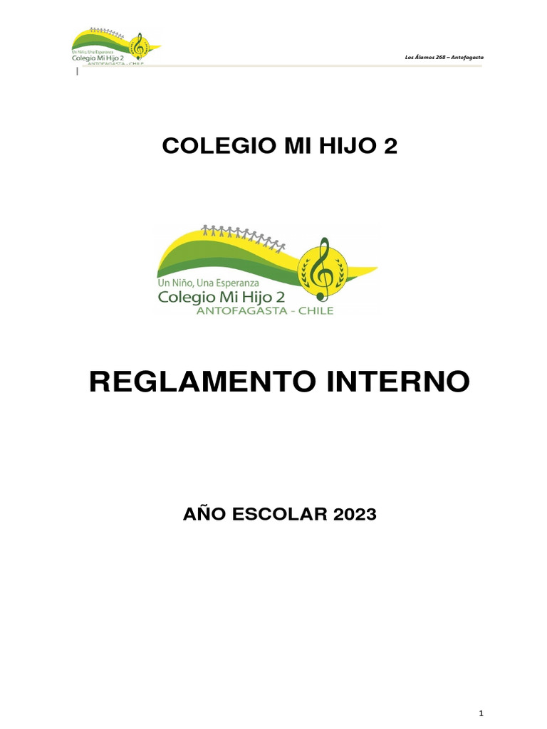 Reglamento Interno 2023 | PDF | Autonomía | Regulación
