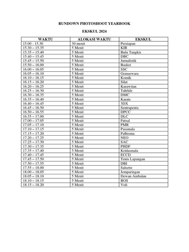 Rundown Photoshoot Yearbook 24-2 | PDF