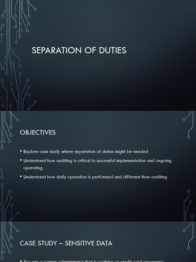5 - Separation of Duties | PDF