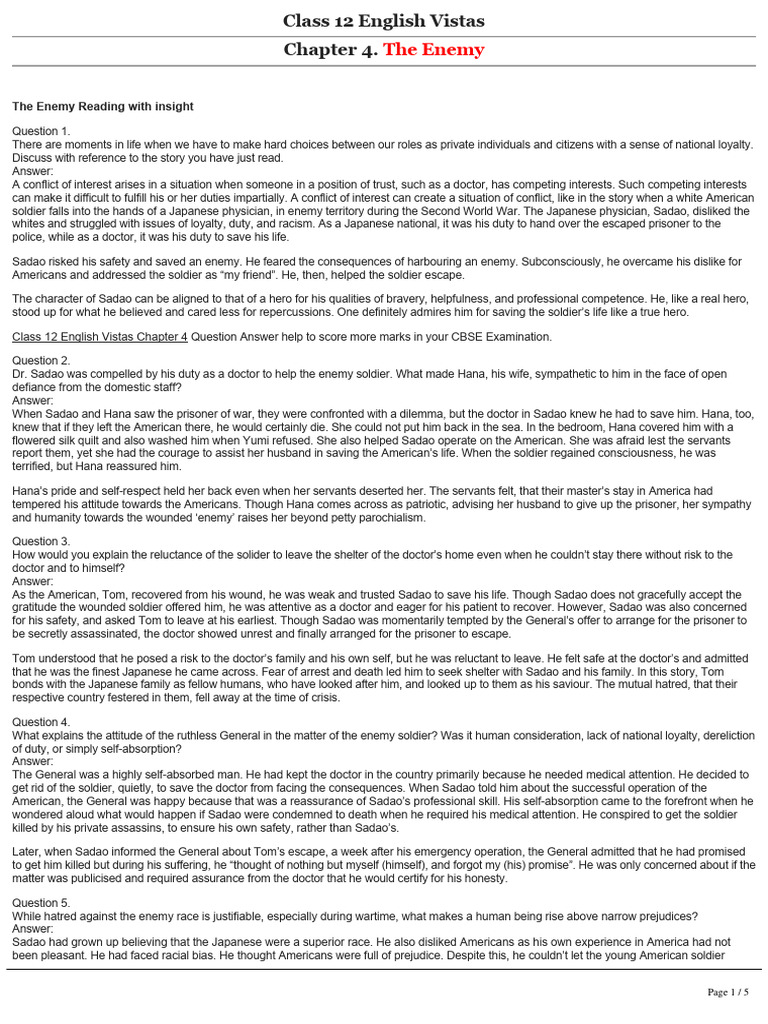 Chapter 4 - The Enemy | PDF