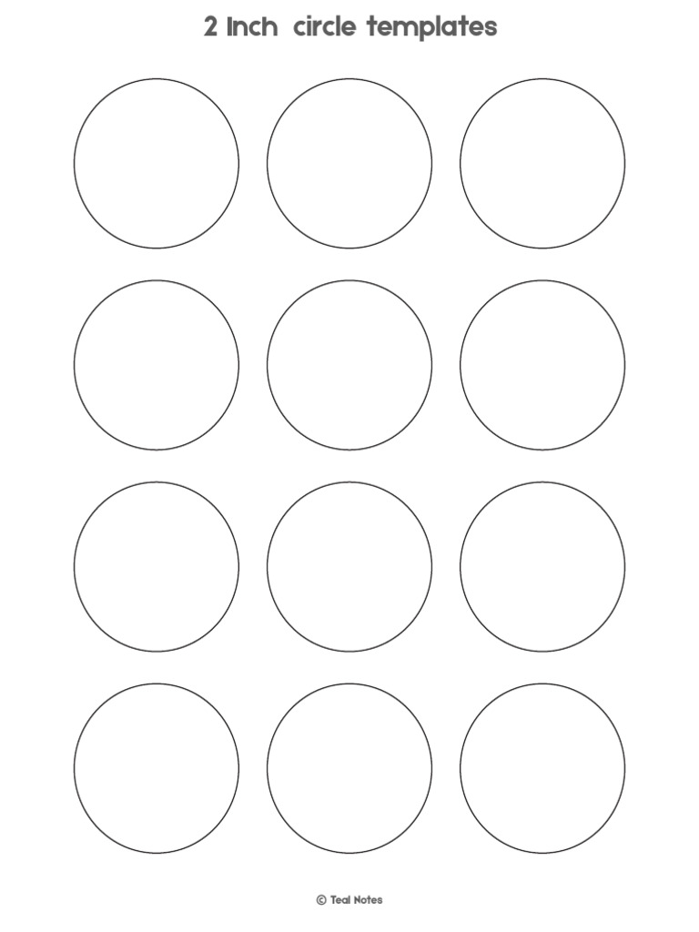 2 Inch Circle Template | PDF