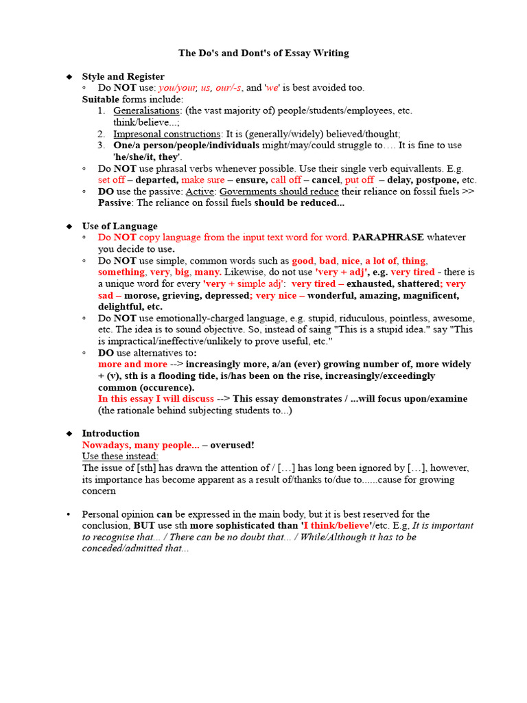 FCE/B2 Essay Writing Rules | PDF | Linguistic Morphology | Syntax