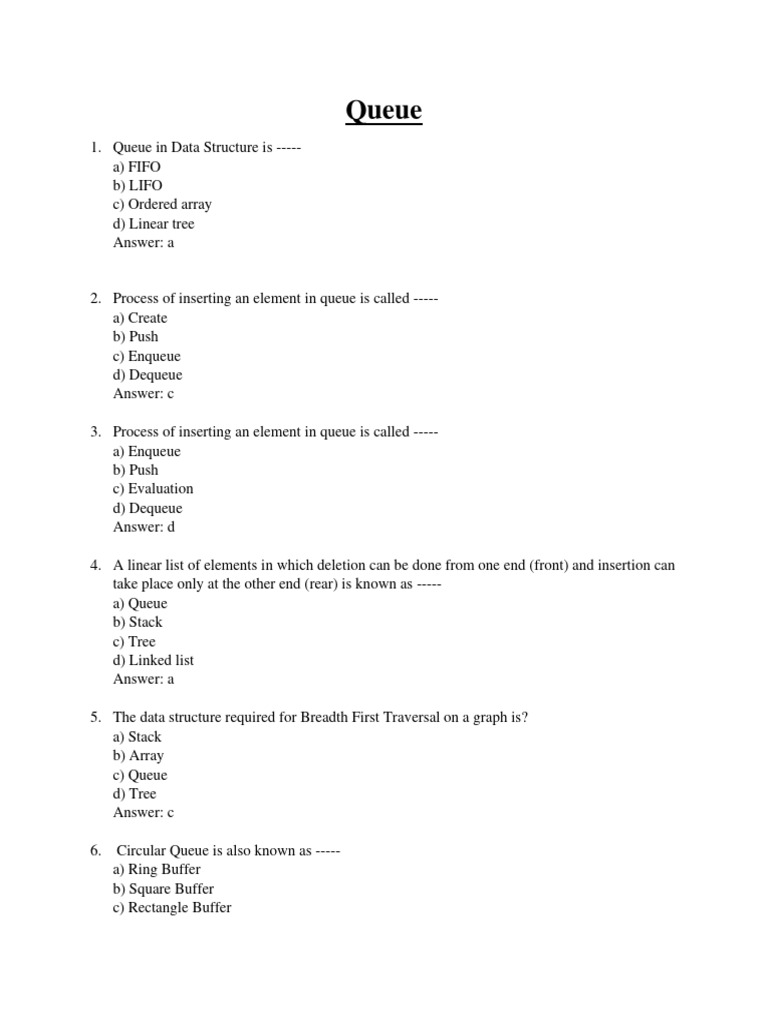 Queue | PDF | Queue (Abstract Data Type) | Software Engineering Queue | PDF | Queue (Abstract Data Type) | Software Engineering