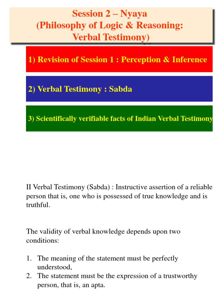 Session 2 Verbal Testimony-share | PDF | Numbers | Vedas