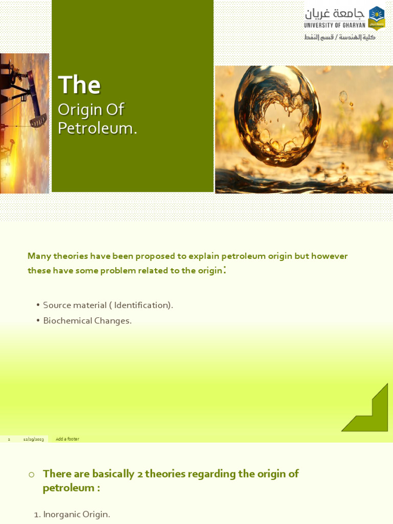 THE-ORIGIN-OF-PETROLEUM-ESRAA | PDF