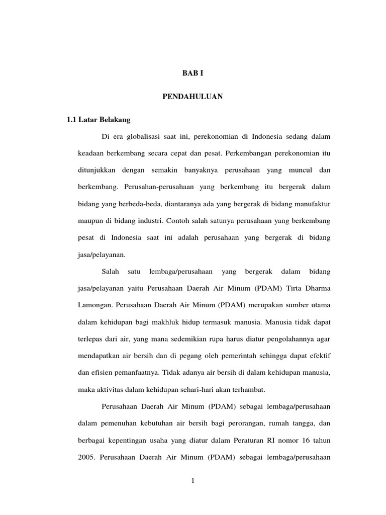 Contoh Proposal Bab 1-3 | PDF