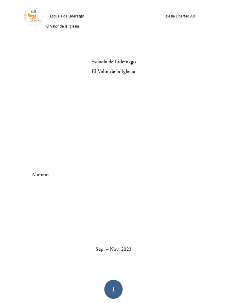 El Valor de La Iglesia ILIL | PDF | Iglesia cristiana | Iglesia Católica