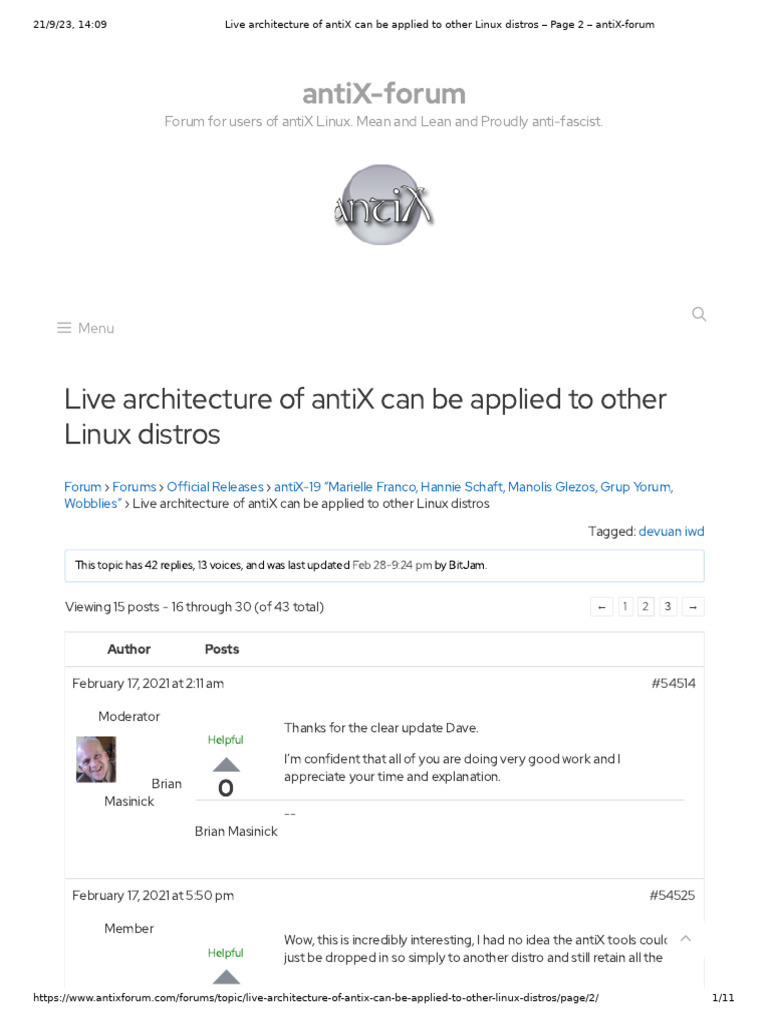 Live Architecture of Antix Can Be Applied To Other Linux Distros - Page 2 - Antix-Forum | PDF ...