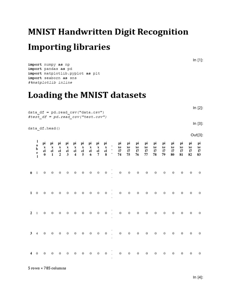 MNIST Digit Recognition Guide | PDF | Computer Programming | Computing