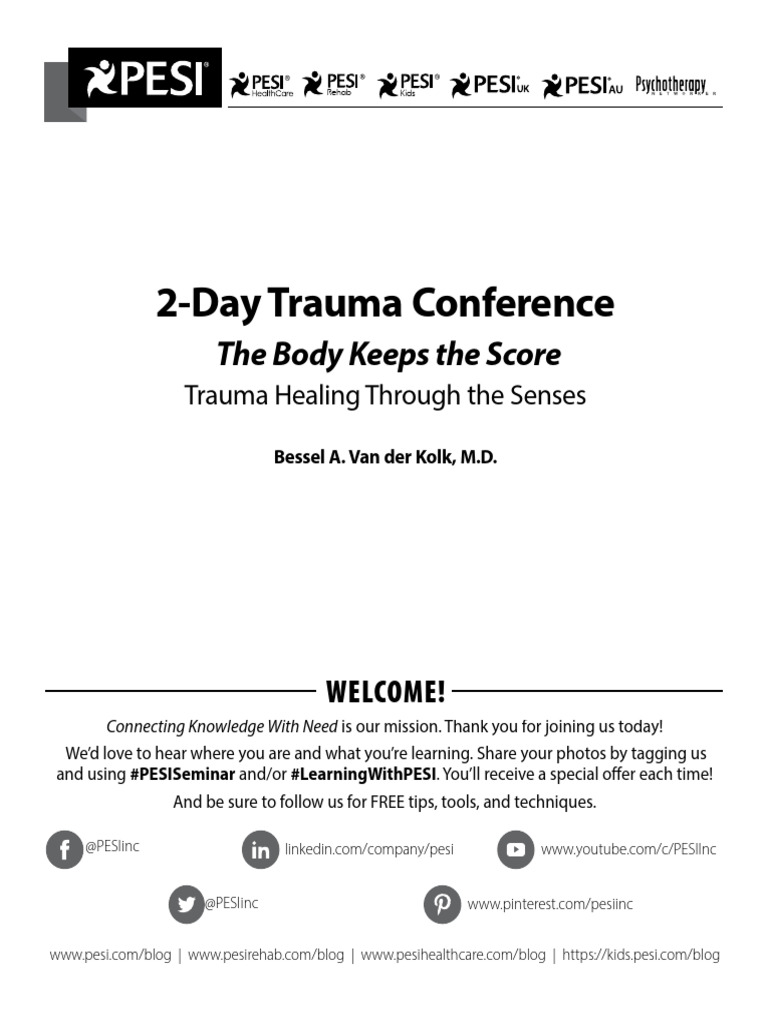 manual-2-day-trauma-conference-bessel (1) | PDF | Psychological Trauma ...