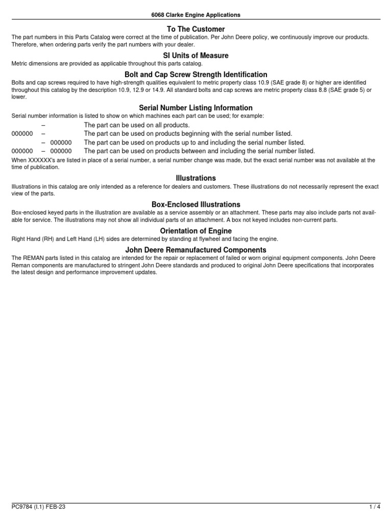 6068 Clarke Engine Applications Introduction | PDF | Screw ...