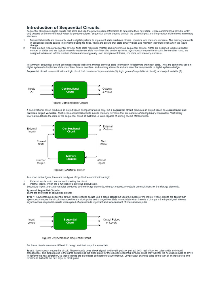 Introduction of Sequential Circuits | PDF | Electronic Circuits | Digital Electronics