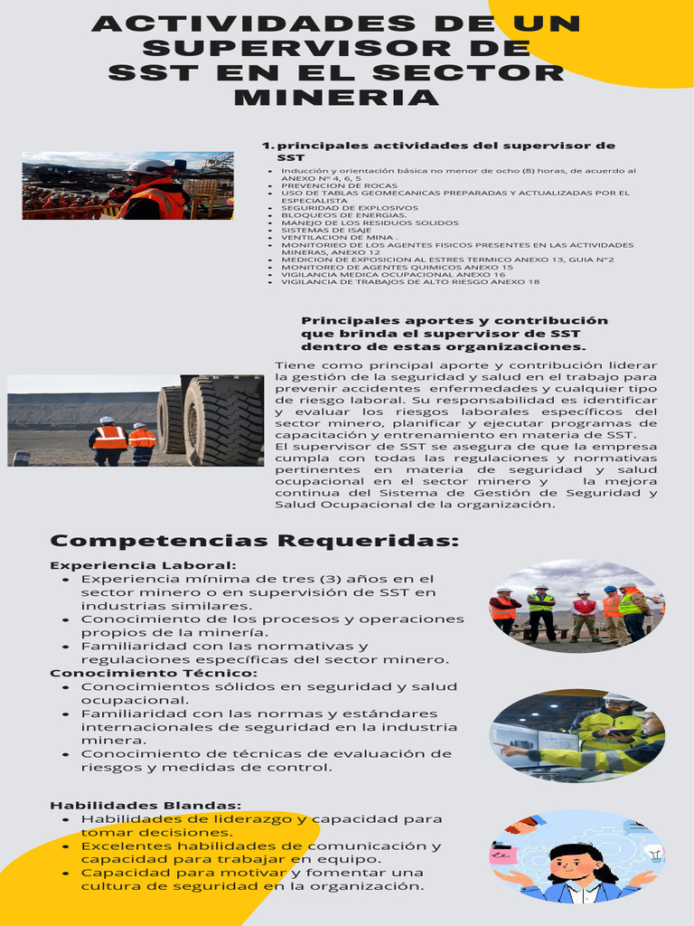 Supervisor de SST en Minería | PDF | Minería | Seguridad y salud ...
